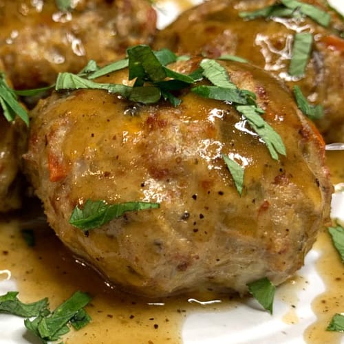 Salisbury Turkey Meatballs - Eat Live Learn