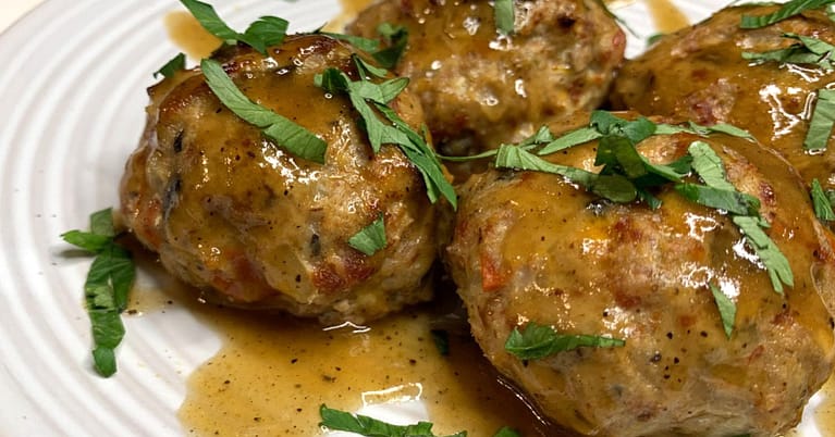Rustic Beef Veggie Meatballs - Eat Live Learn