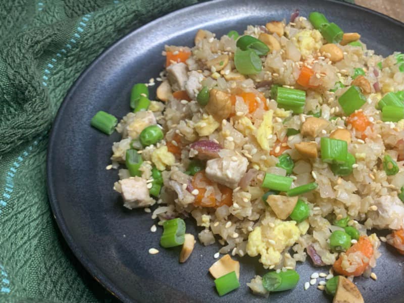 Pork Fried Cauliflower Rice - Eat Live Learn